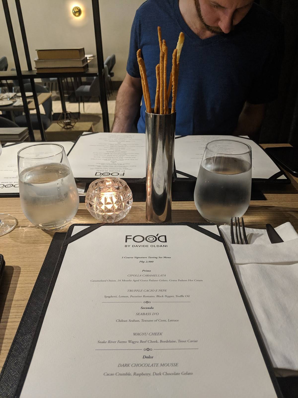 Menu at FOO'D by Davide Oldani restaurant, Taguig