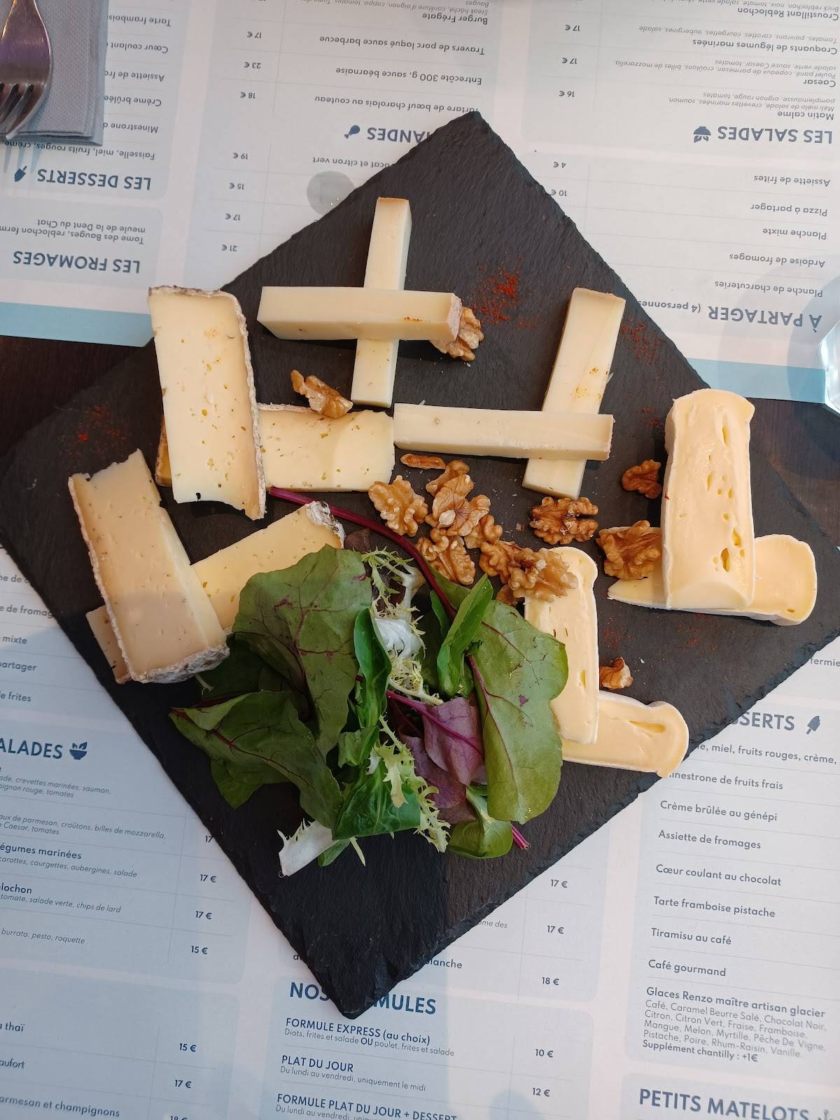 Menu au La Frégate restaurant, Le Bourget-du-Lac