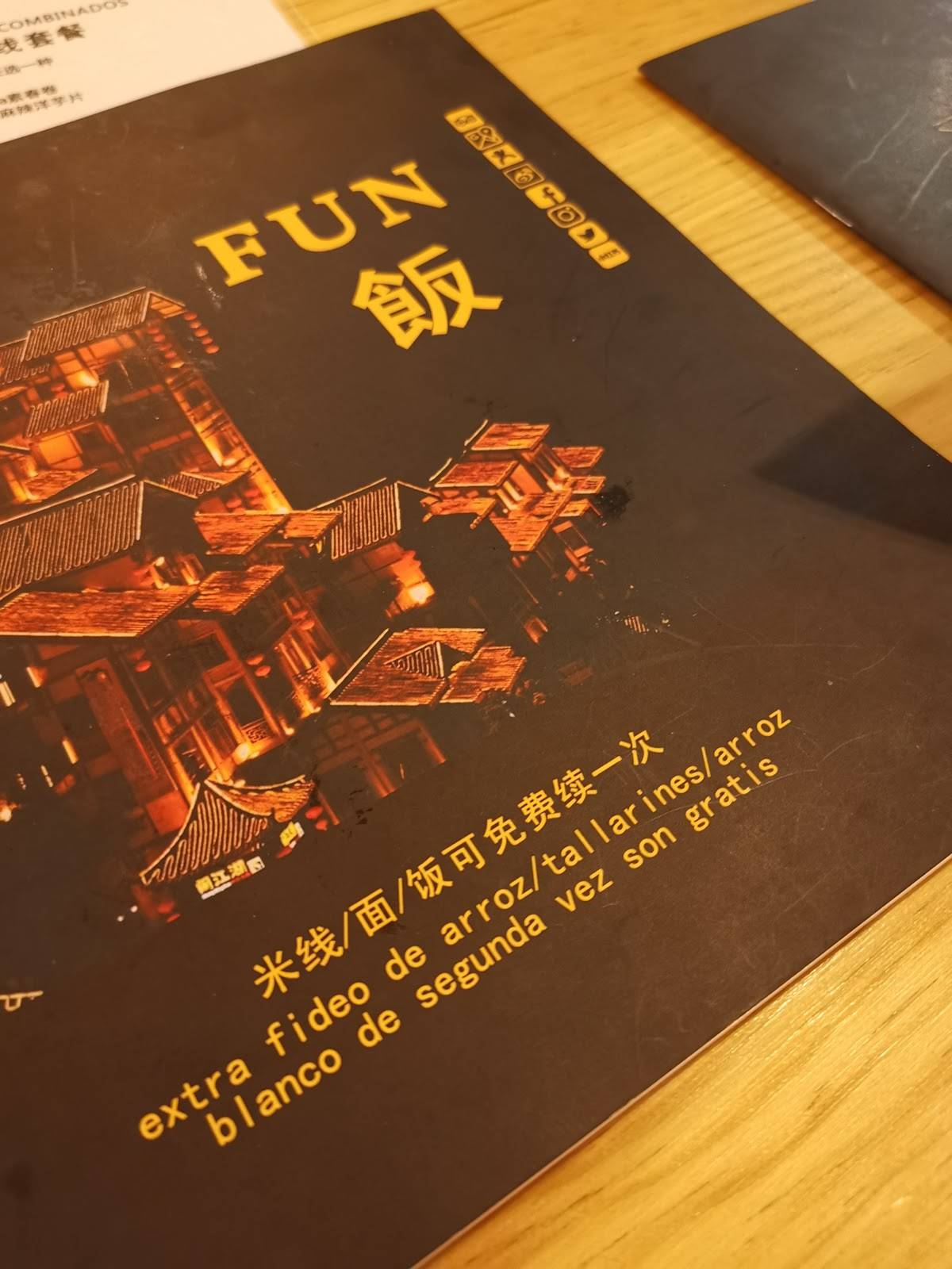 Carta de FUN饭&Restaurante FUNFAN, Madrid