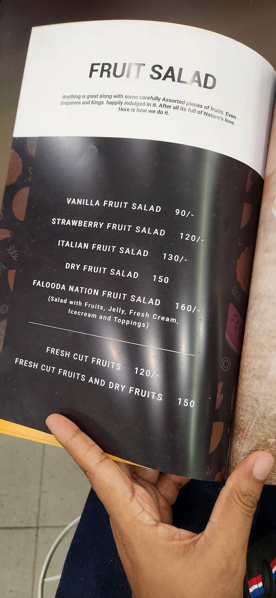 Menu at Falooda Nation, Kochi, Jaseela Complex