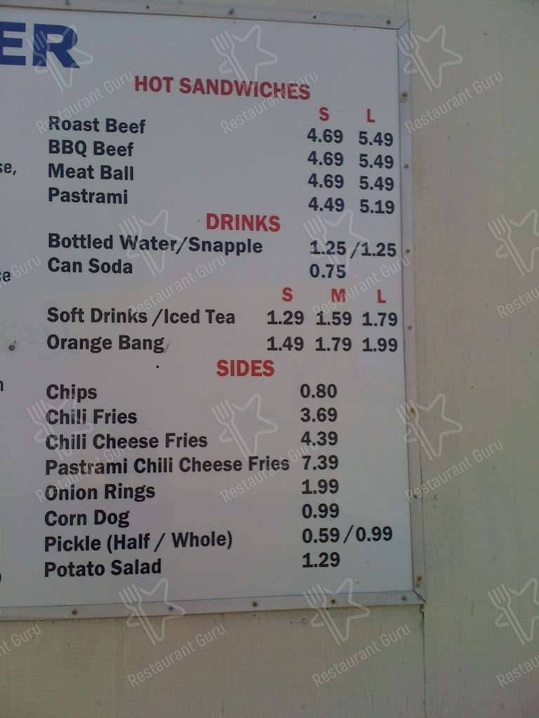 Menu at Belly Buster Sandwich Shoppe fast food, Alhambra