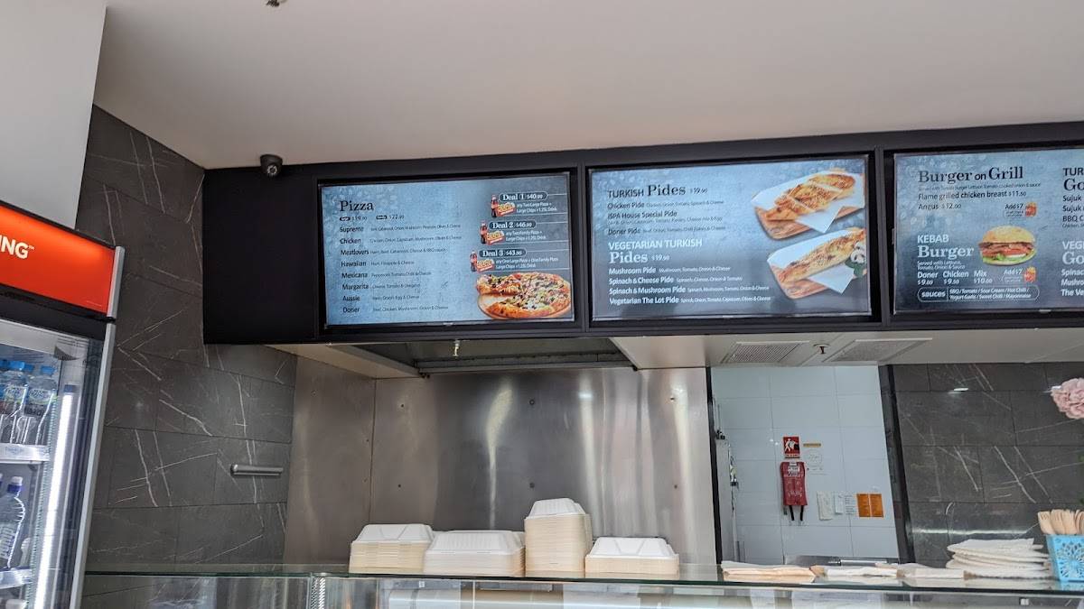 Menu at Ispa Kebab fast food, Bathurst, 37 William St
