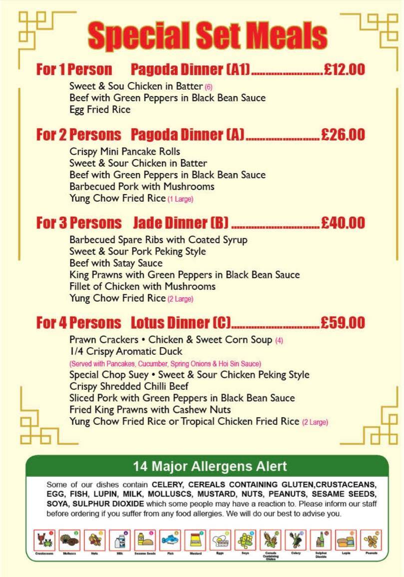 Menu at Mandarin Kitchen fast food, Holyhead