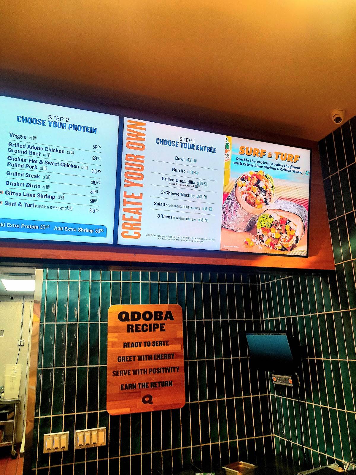 Menu at QDOBA Mexican Eats fast food, Shelby charter Township, 23 Mile Rd