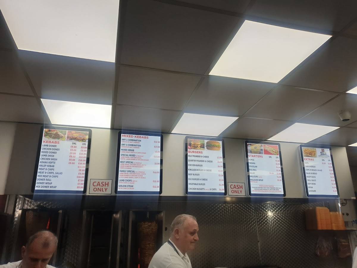 Carta de comida rápida The Best Kebab (old Westham utd stadium) Upton ...