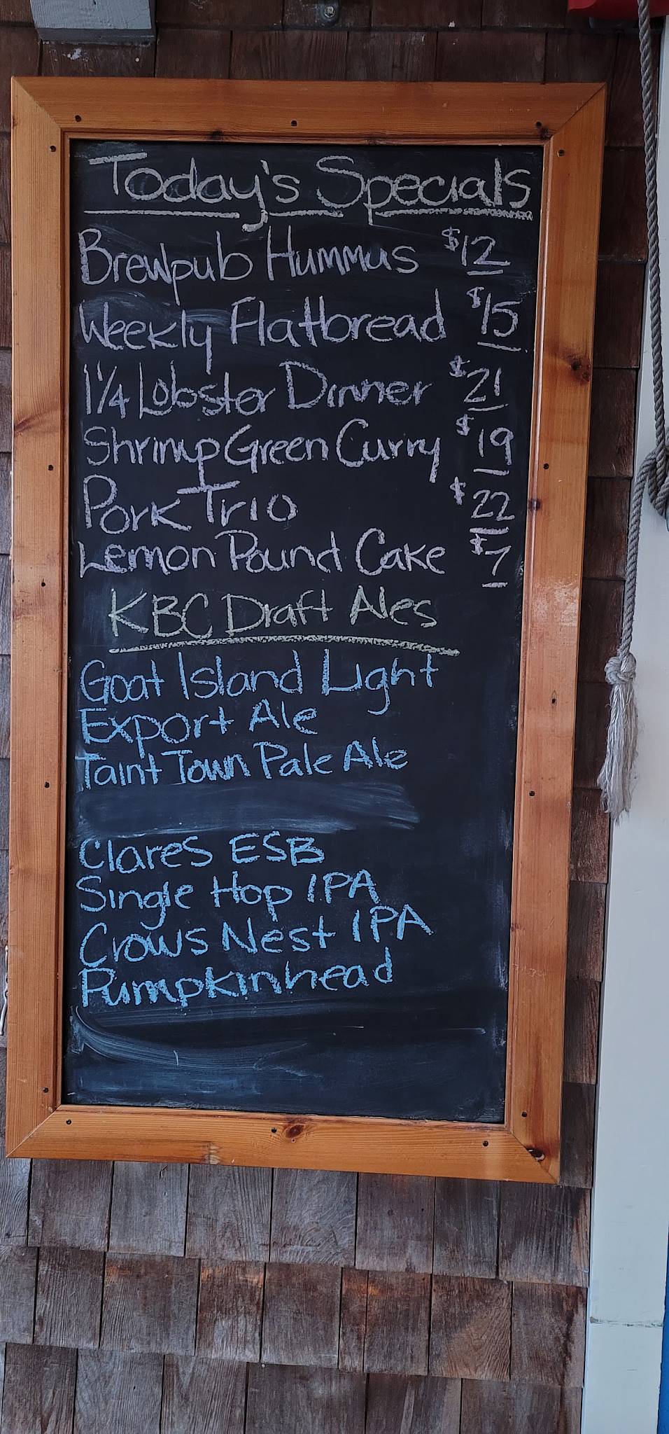 Menu at Federal Jack's restaurant, Kennebunk, 8 Western Ave