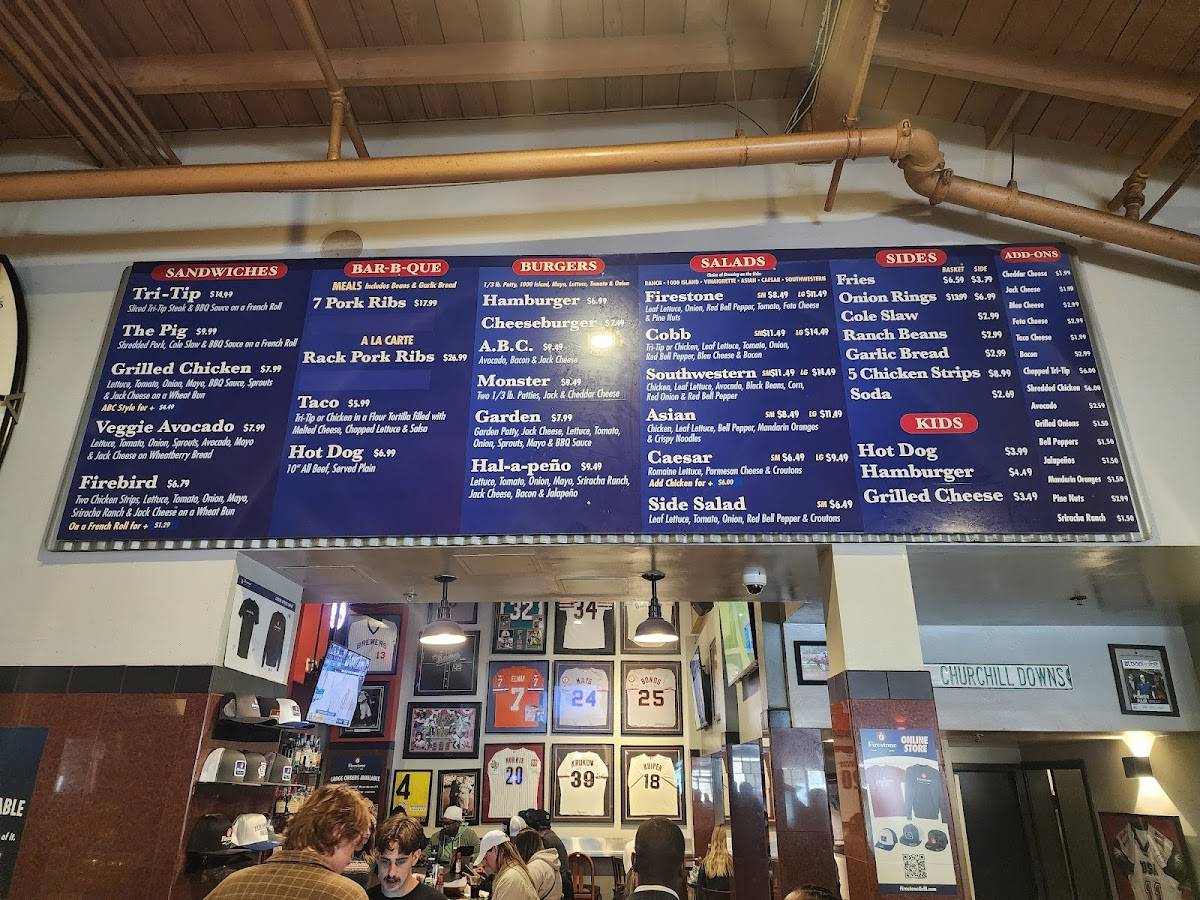 Menu at Firestone Grill BBQ, San Luis Obispo
