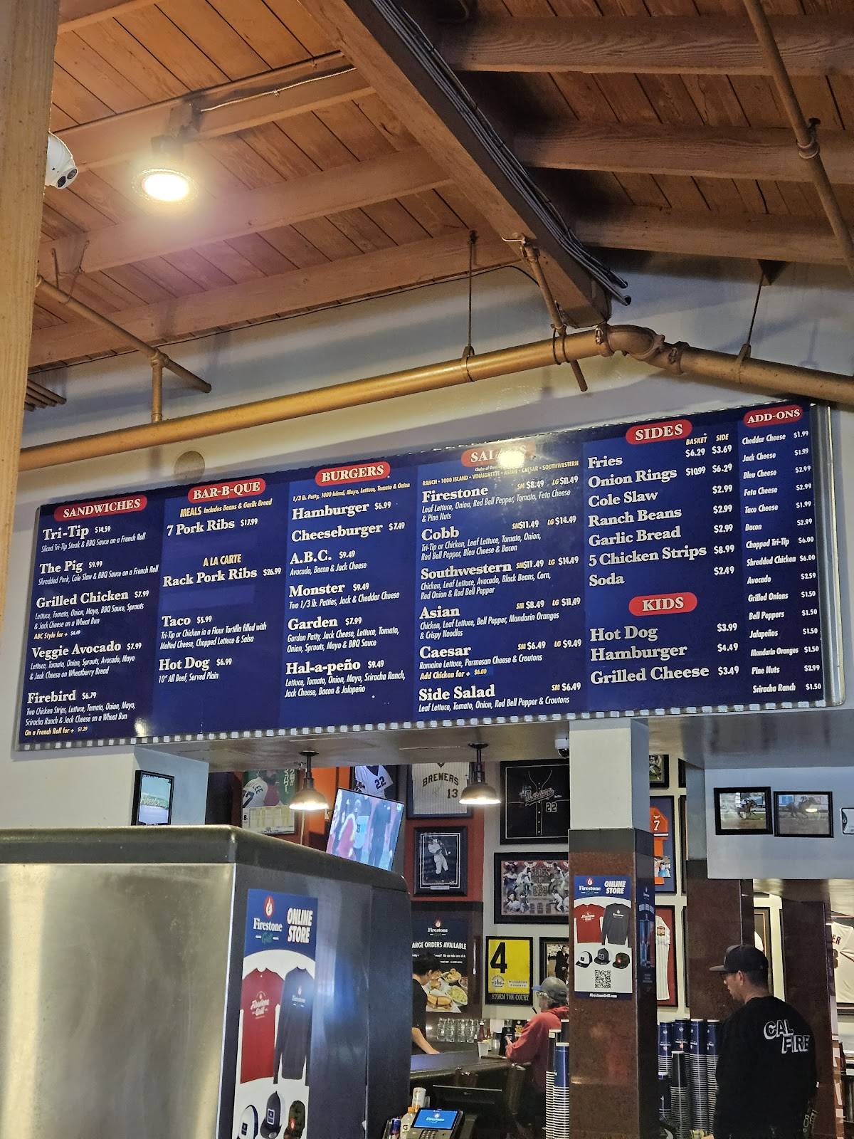 Menu at Firestone Grill BBQ, San Luis Obispo