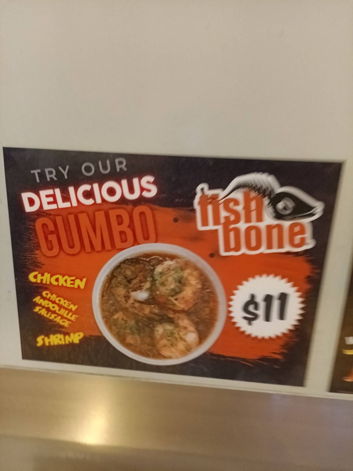 Menu at Fishbone Seafood restaurant, Compton