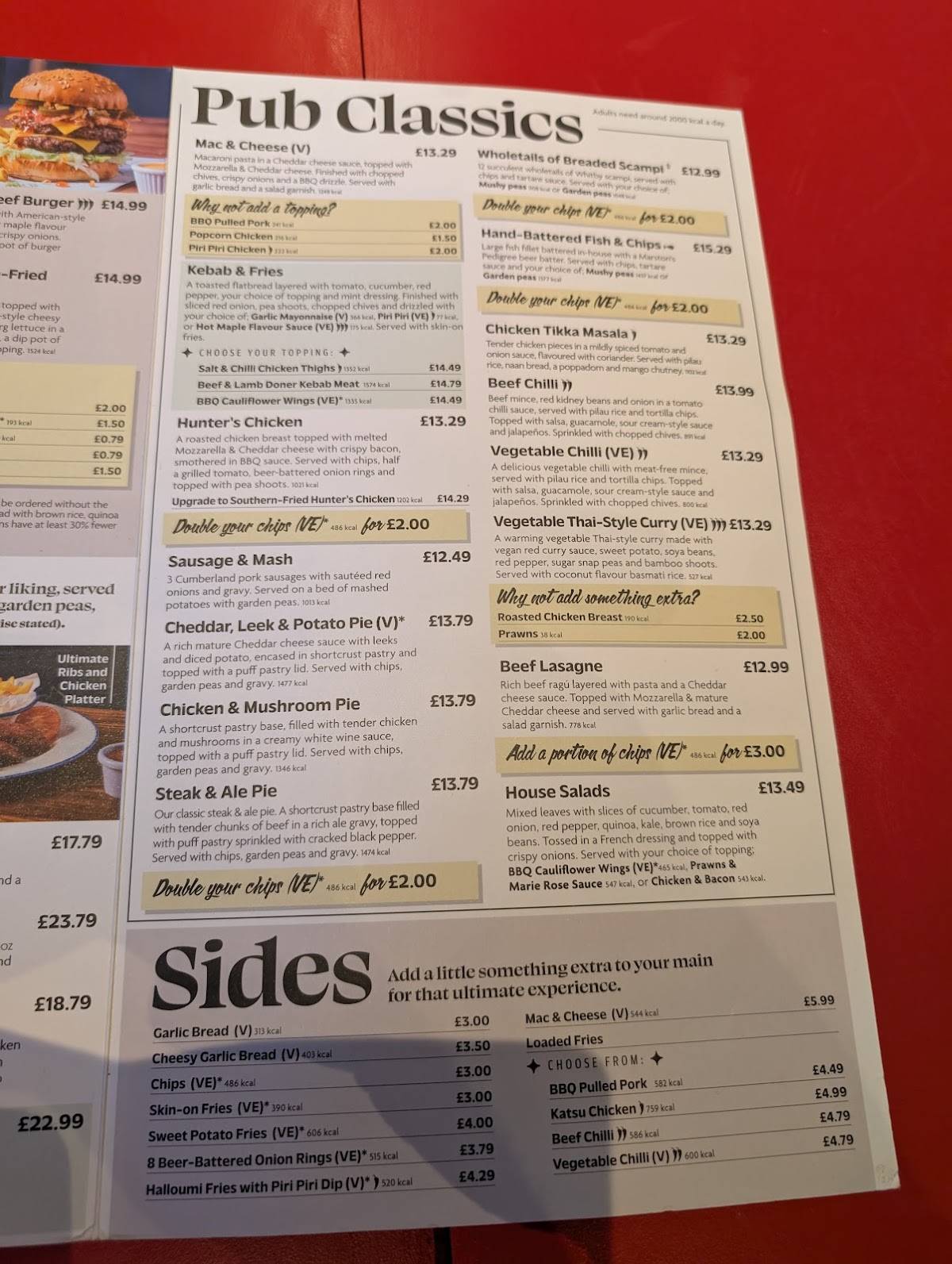 Menu at Five Bridges pub & bar, Sheerness