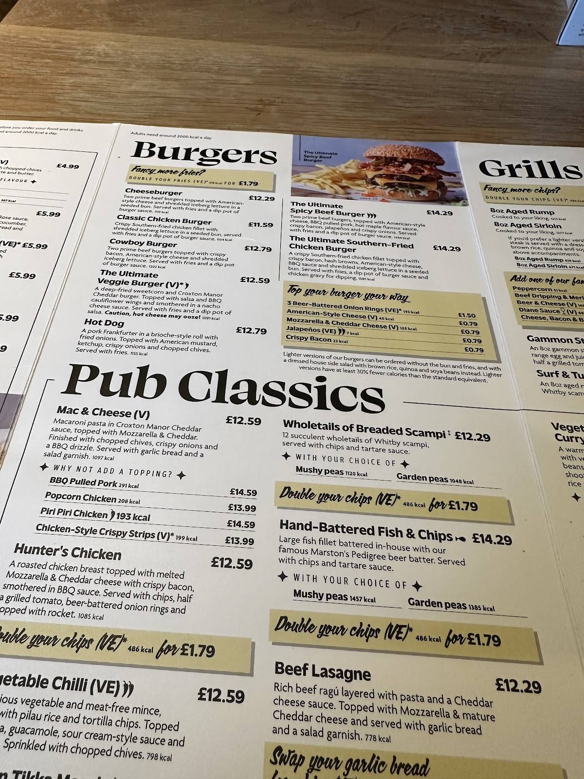 Menu at Five Bridges pub & bar, Sheerness