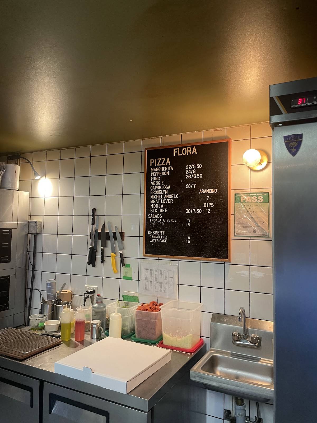 Menu at Flora Pizzeria, Hamilton