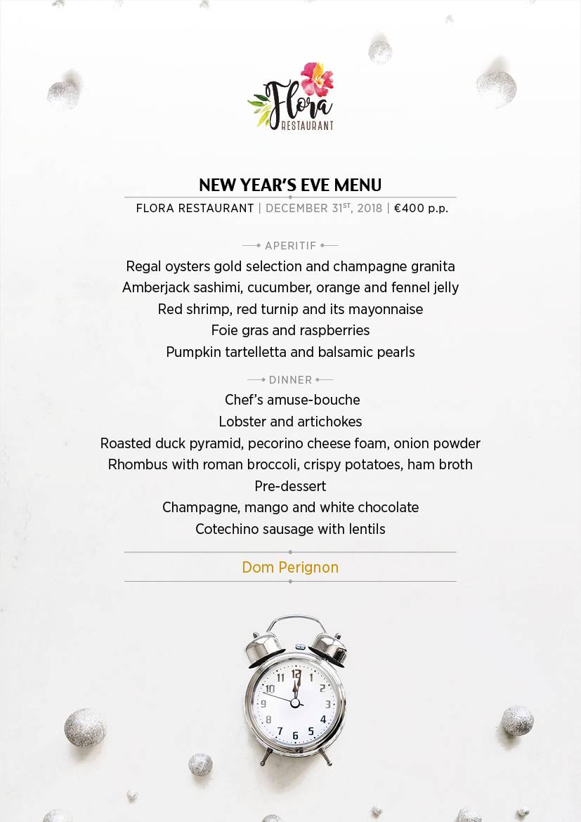 Menu at Flora Restaurant, Rome