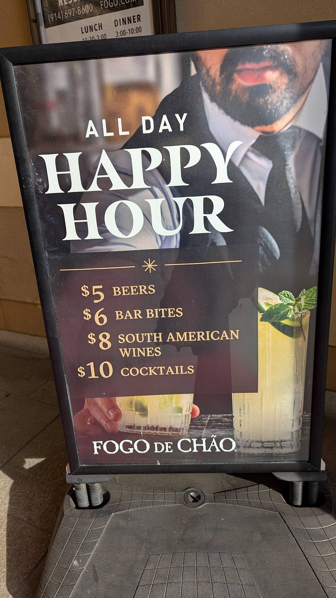 Menu at Fogo de Chão Brazilian Steakhouse, White Plains