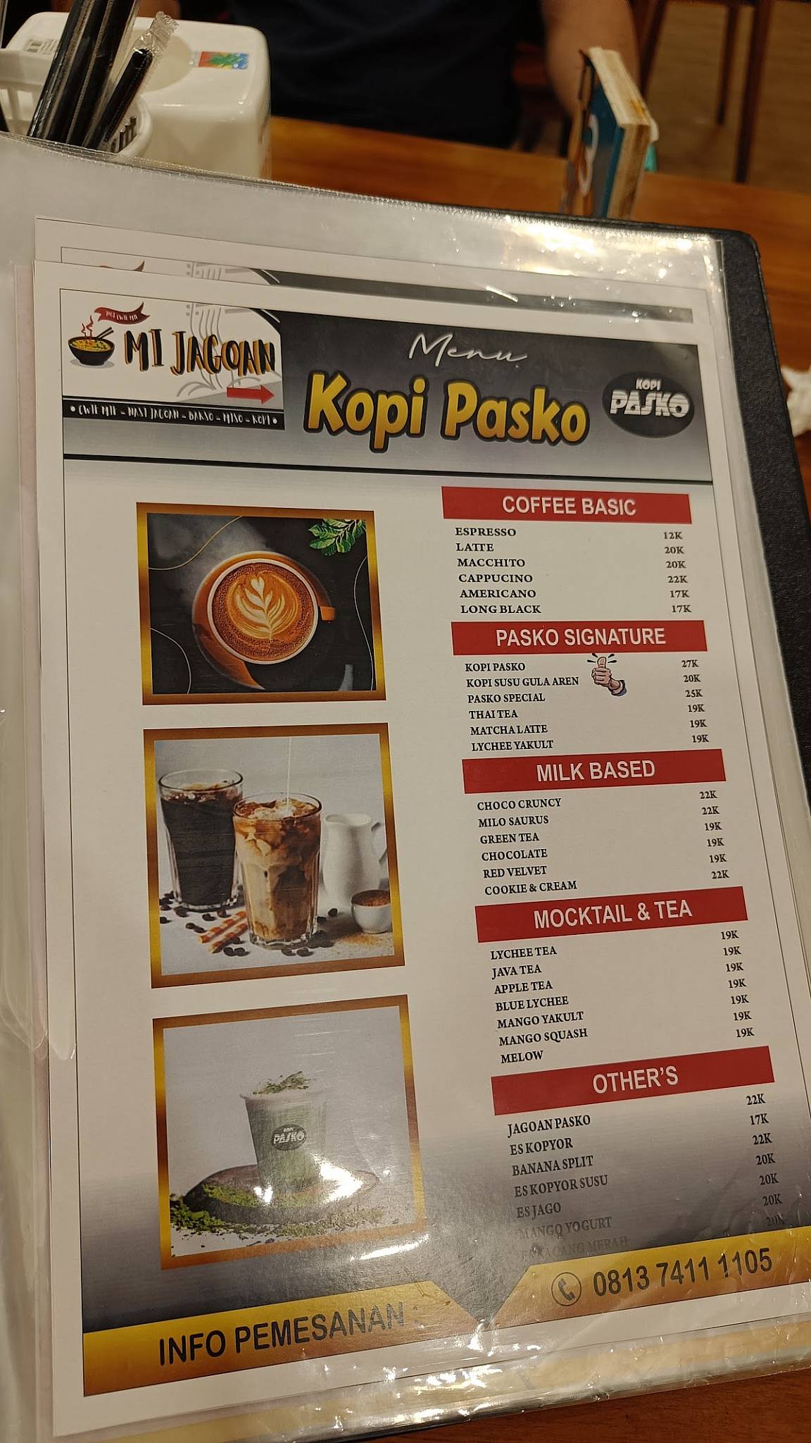 Menu at Food Court Teras Kayu restaurant, Pekanbaru