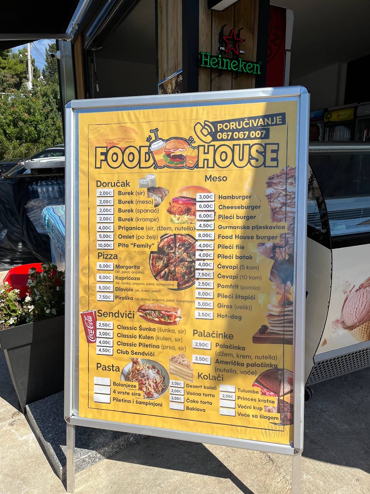 Menu at Food House pub & bar, Montenegro