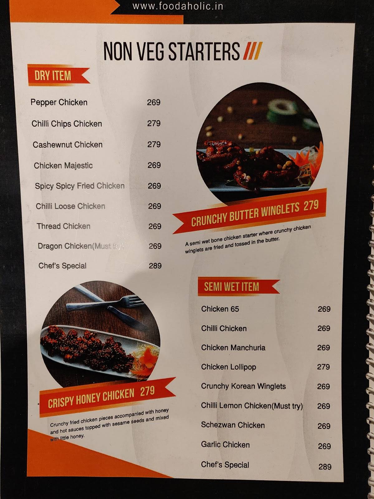 Menu at Foodaholic Restaurant - Best Restaurant in Siruseri, Chennai ...