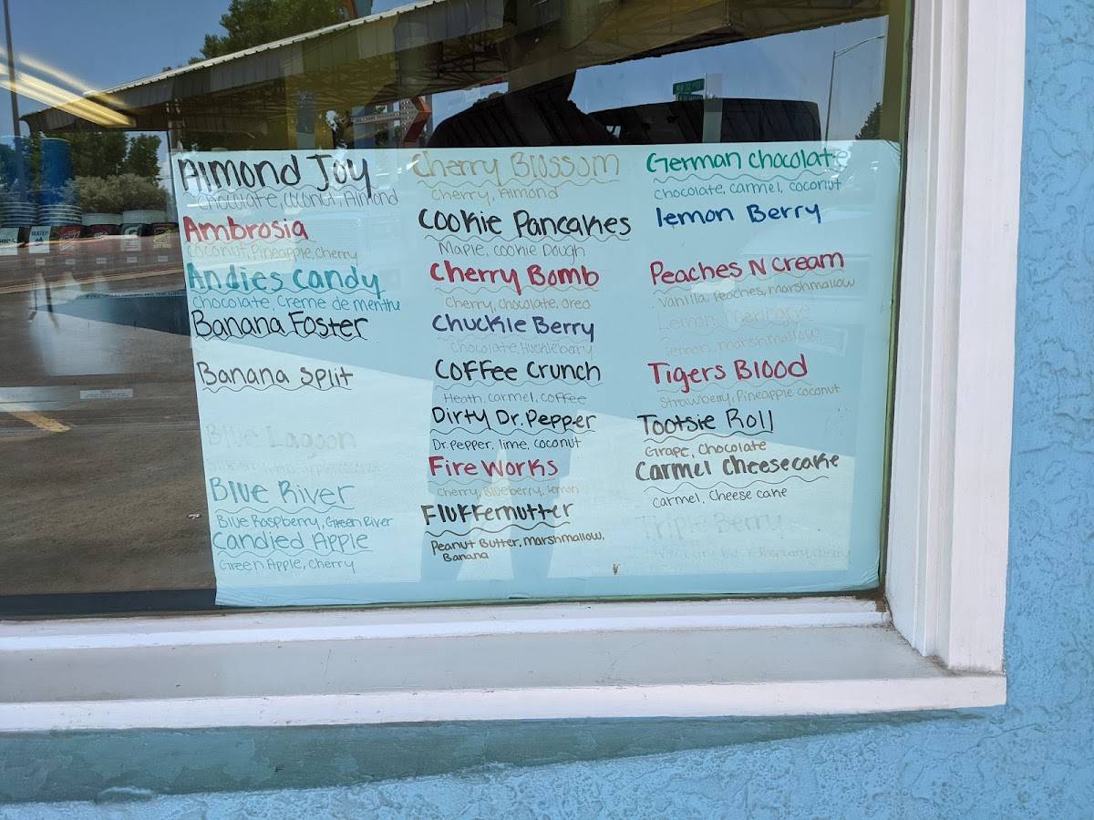 Menu at Ford's Drive-In restaurant, Great Falls