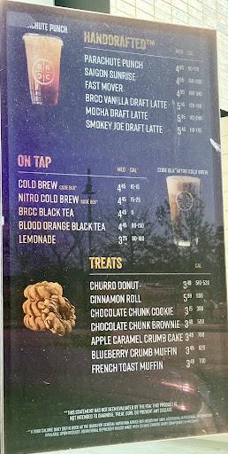 Menu at Black Rifle Coffee Company, Fort Worth