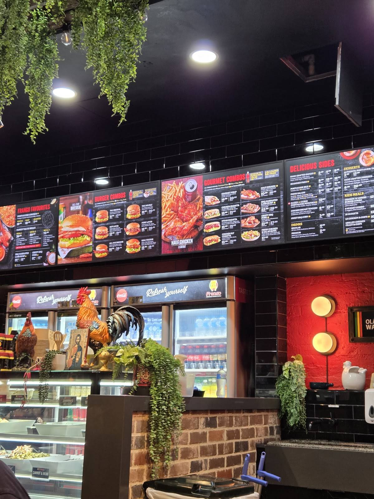 Menu at Frango Kent Street restaurant, Sydney