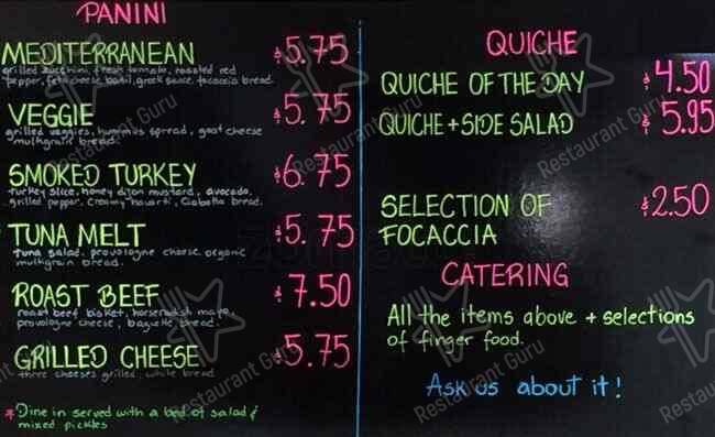 Menu at French Corner Patisserie cafe, Mississauga, Dundas St W #114