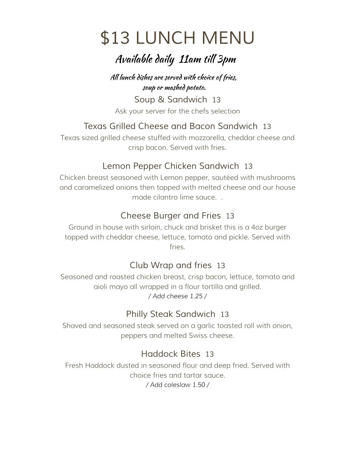 Menu at Fry Daddy’s - Fry & Grill restaurant, Middle Sackville