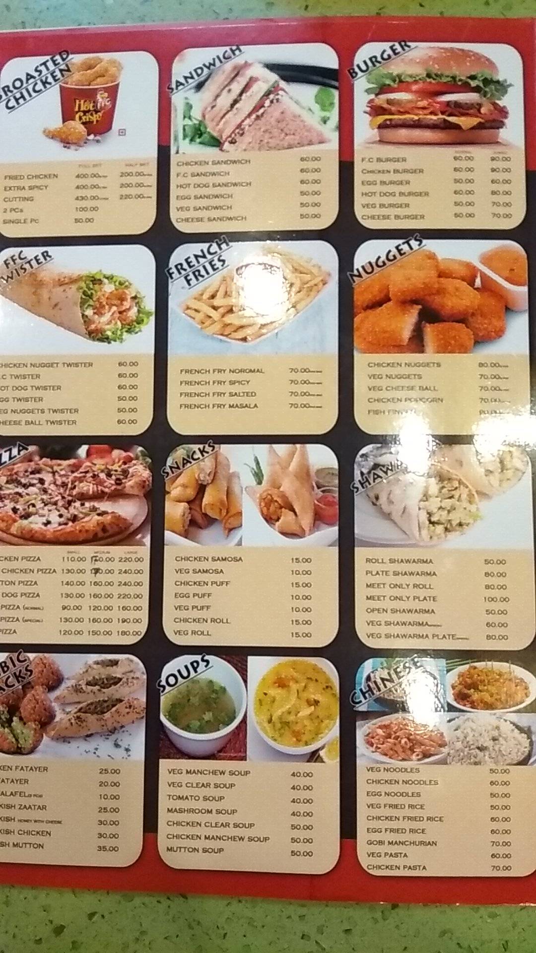 Menu at Funtime Fried Chicken ( FFC ), Bantwal