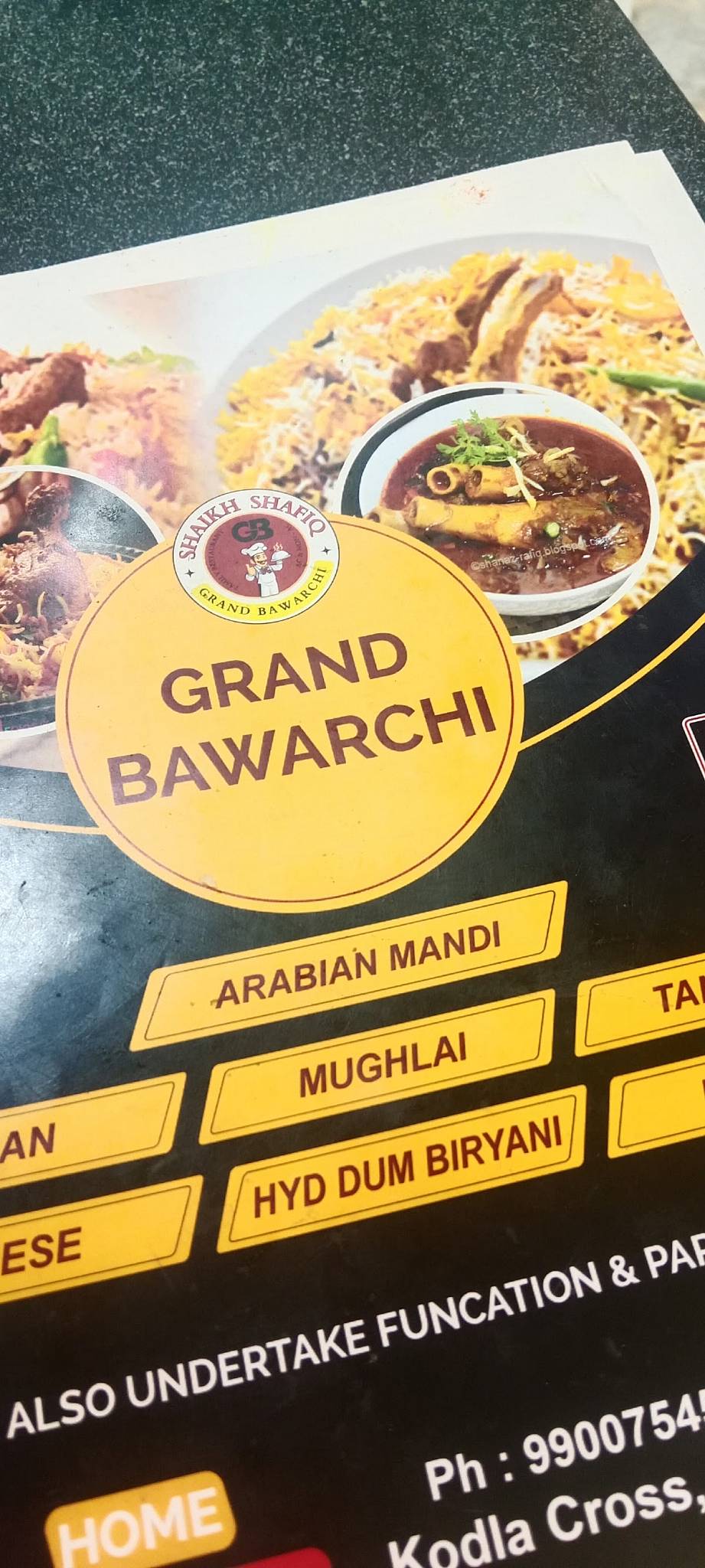 Menu at GRAND BAWARCHI FAMILY RESTAURANT, Sedam