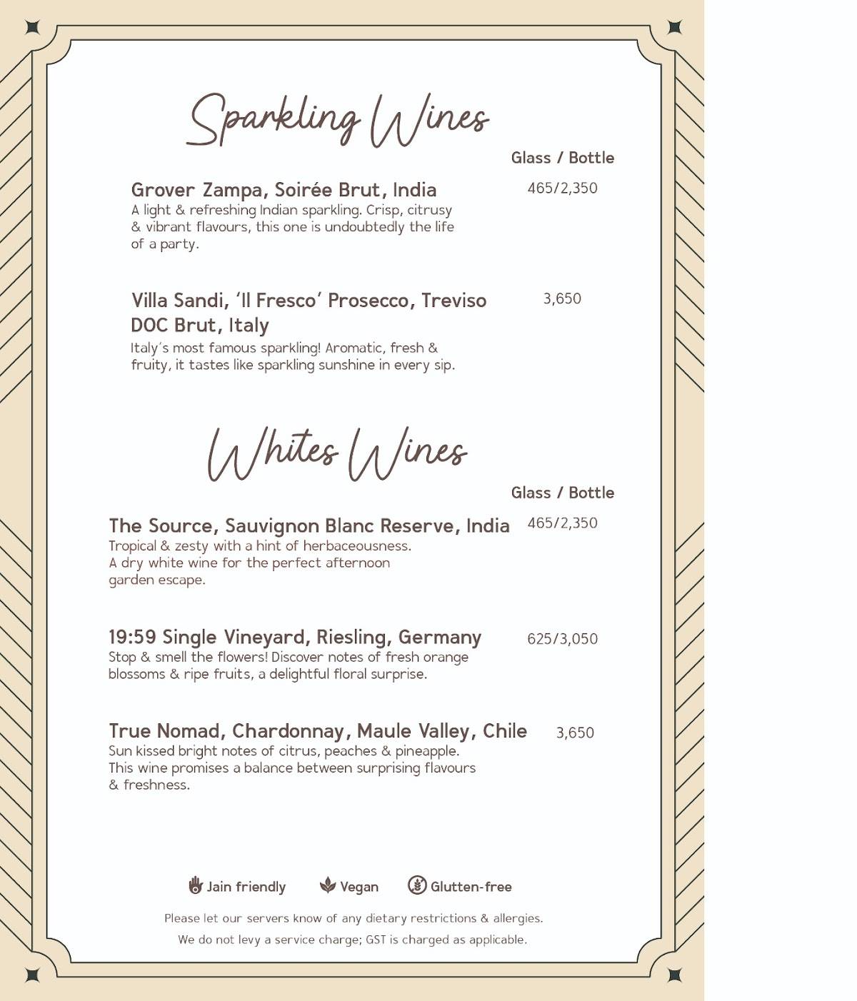 Menu at Garden By Su, Bengaluru