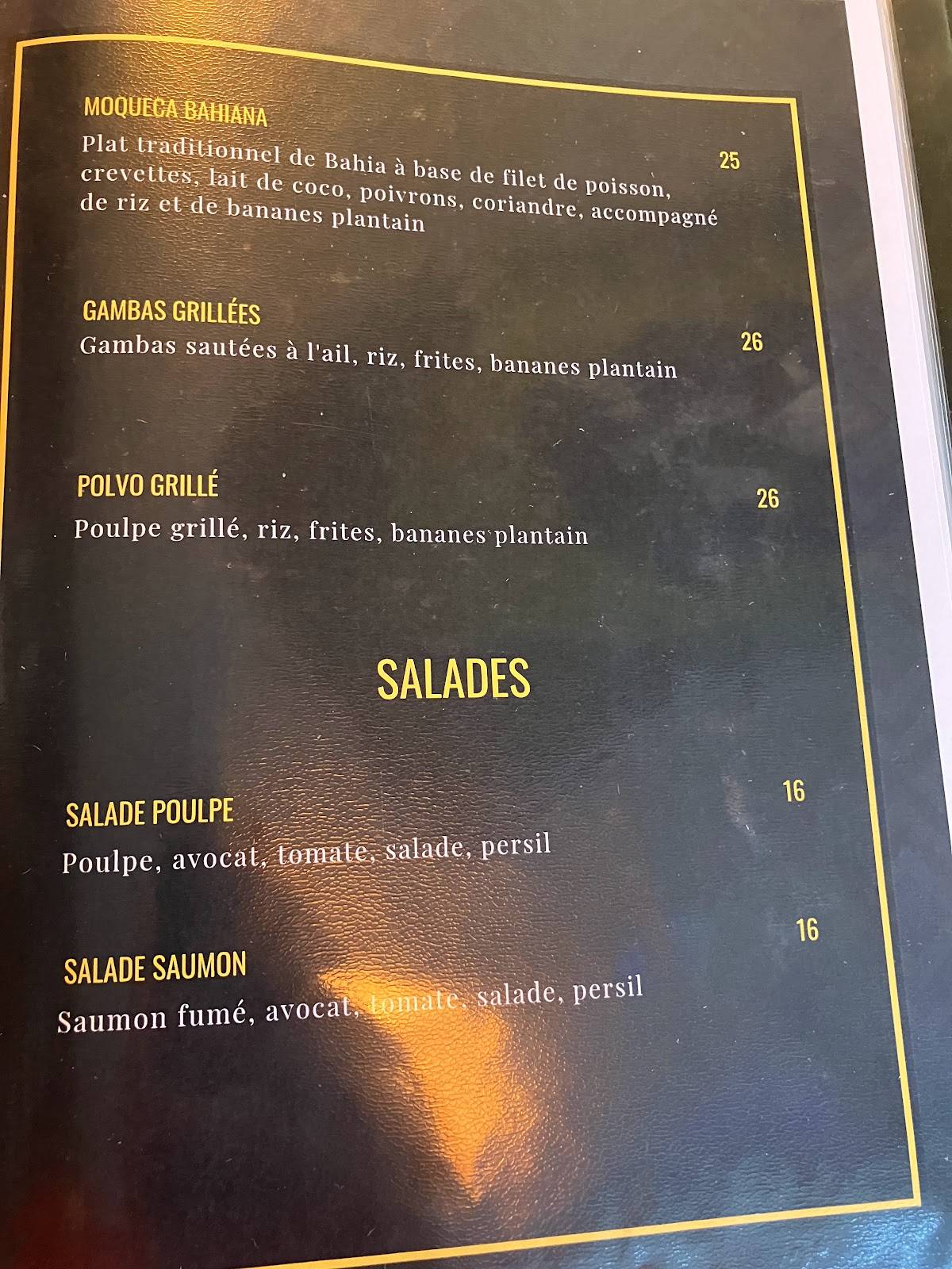 Menu au Garota de Ipanema restaurant, Soisy-sous-Montmorency