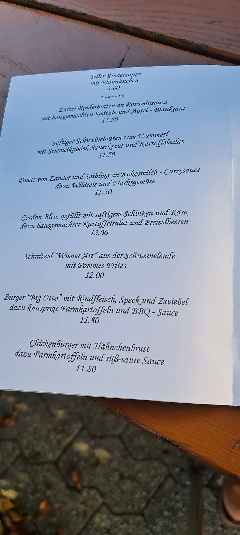 Speisekarte von Gasthaus Putz/Zviedris restaurant, Velden