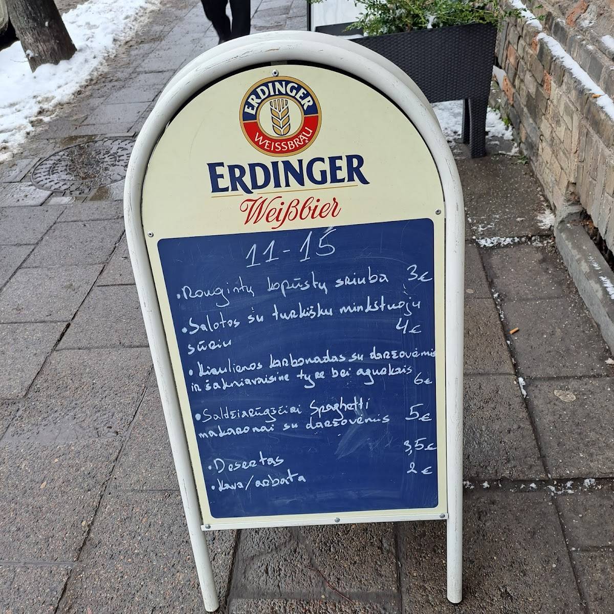 Menu at Gastrobaras Rūsio Aidai, Vilnius