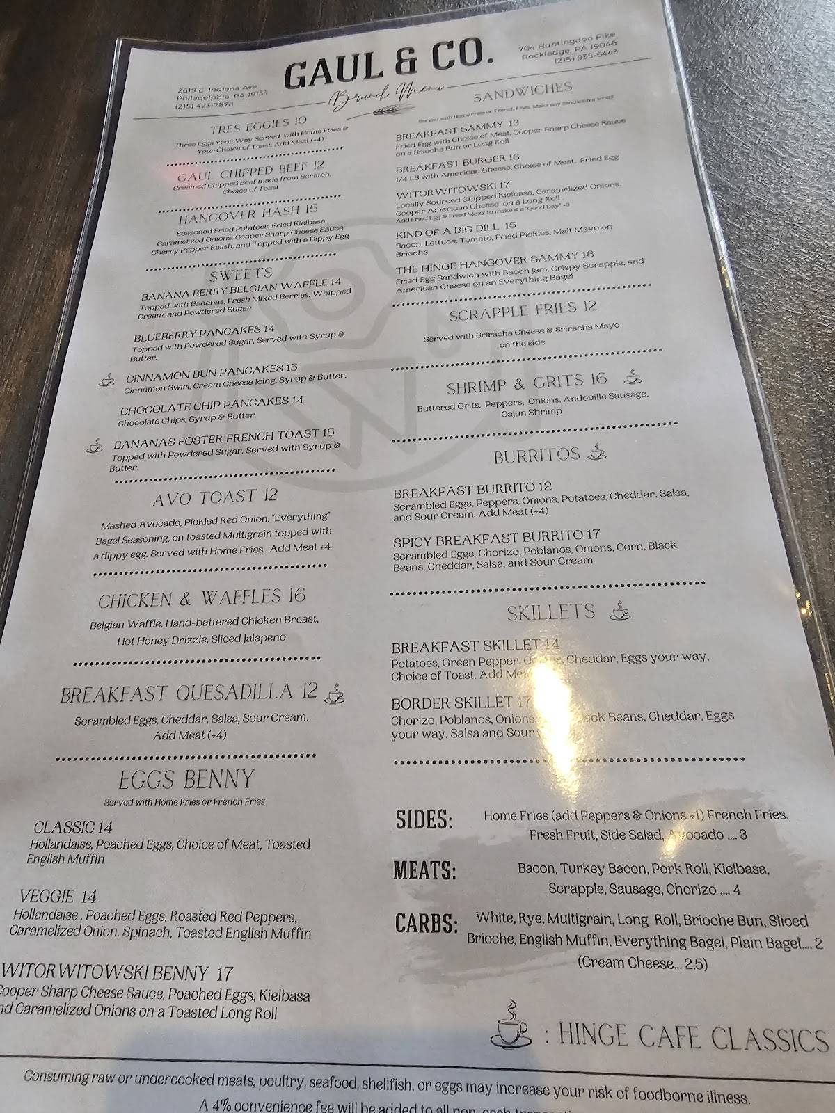 Menu at Gaul & Co. Malt House Rockledge pub & bar, Rockledge