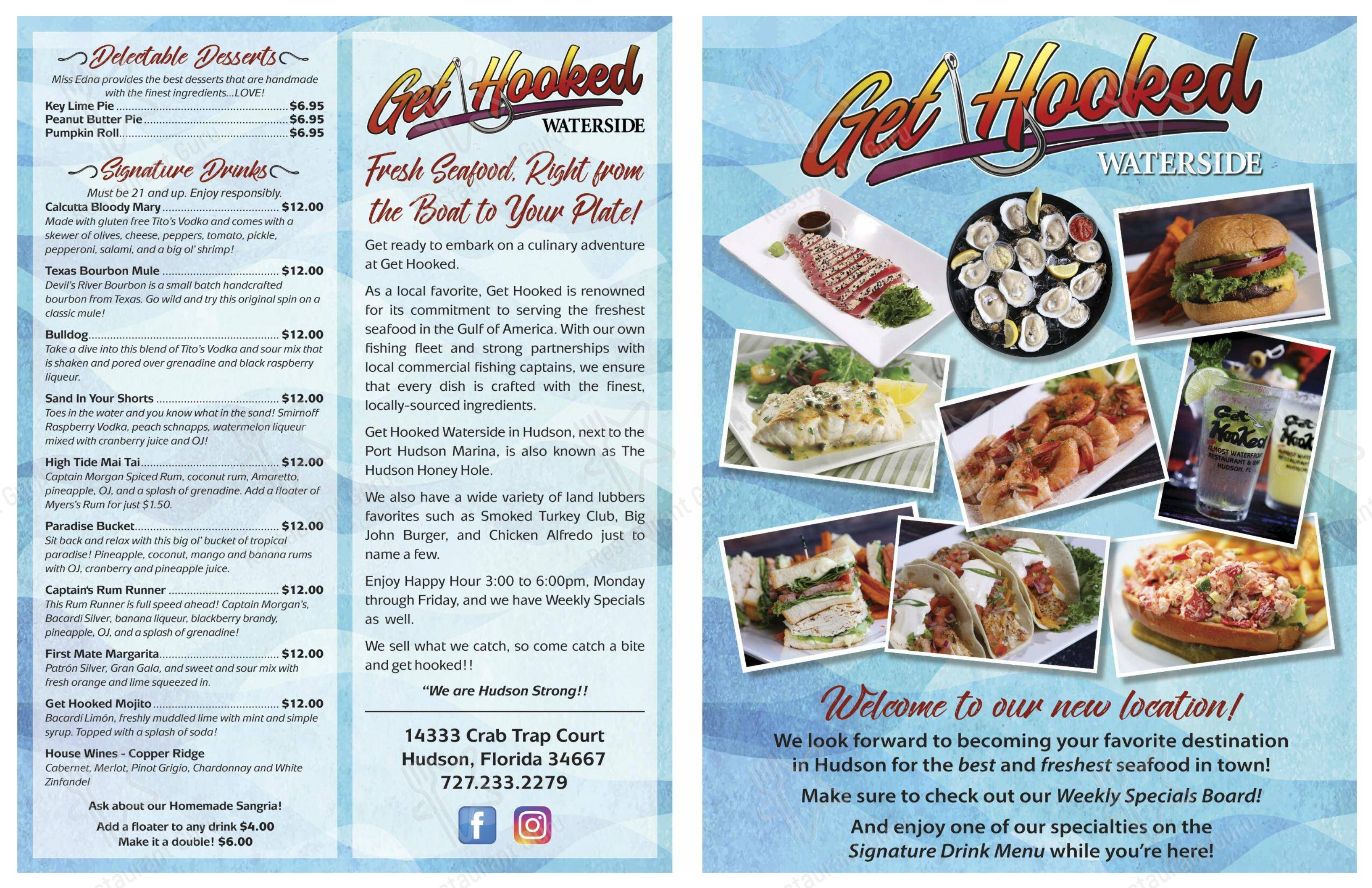 Menu at Get Hooked Grill - New Port Richey restaurant, New Port Richey