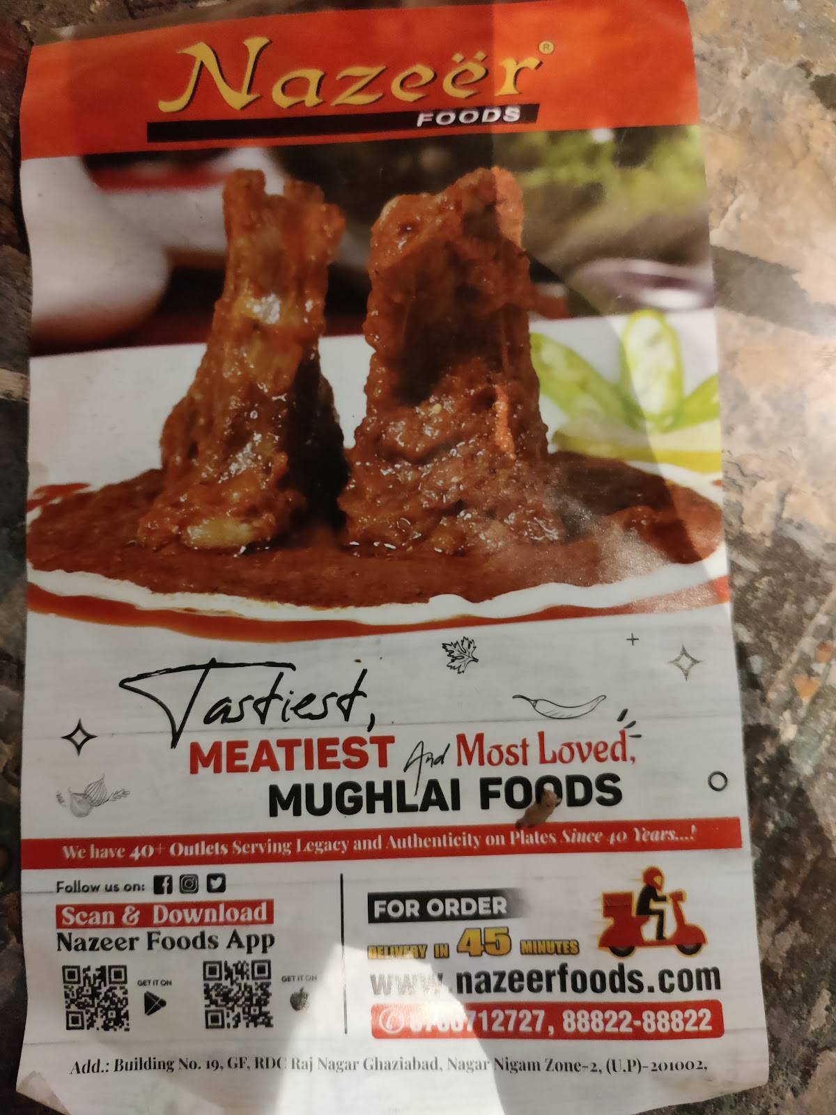 Menu at Nazeer Foods, Ghaziabad, Ward No. 42