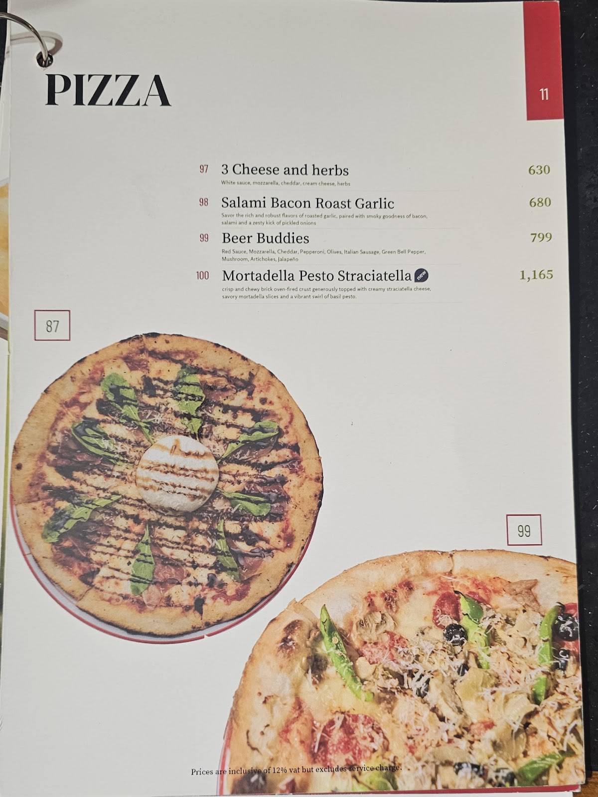 Menu at Gianetto restaurant, Parañaque