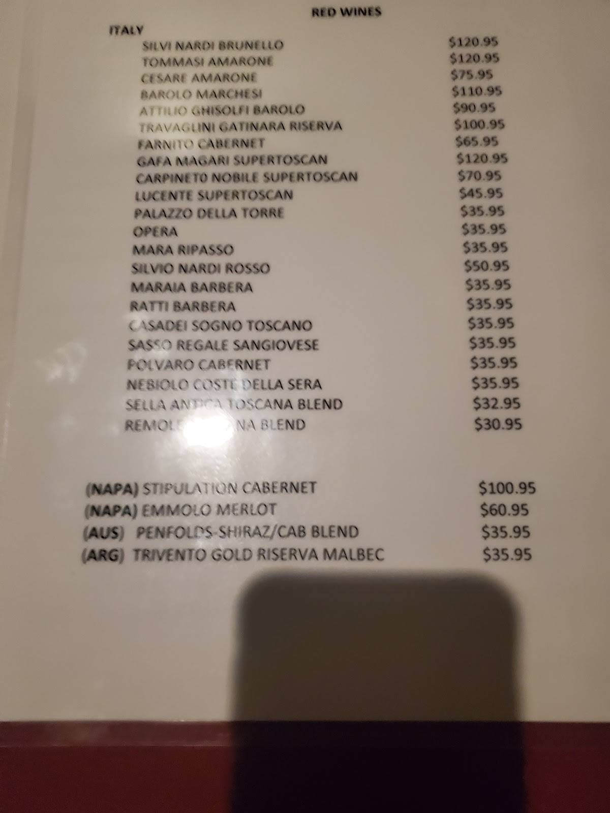 Menu at Giovanni's Italian Restaurant, Greenville, Woodruff Rd #4