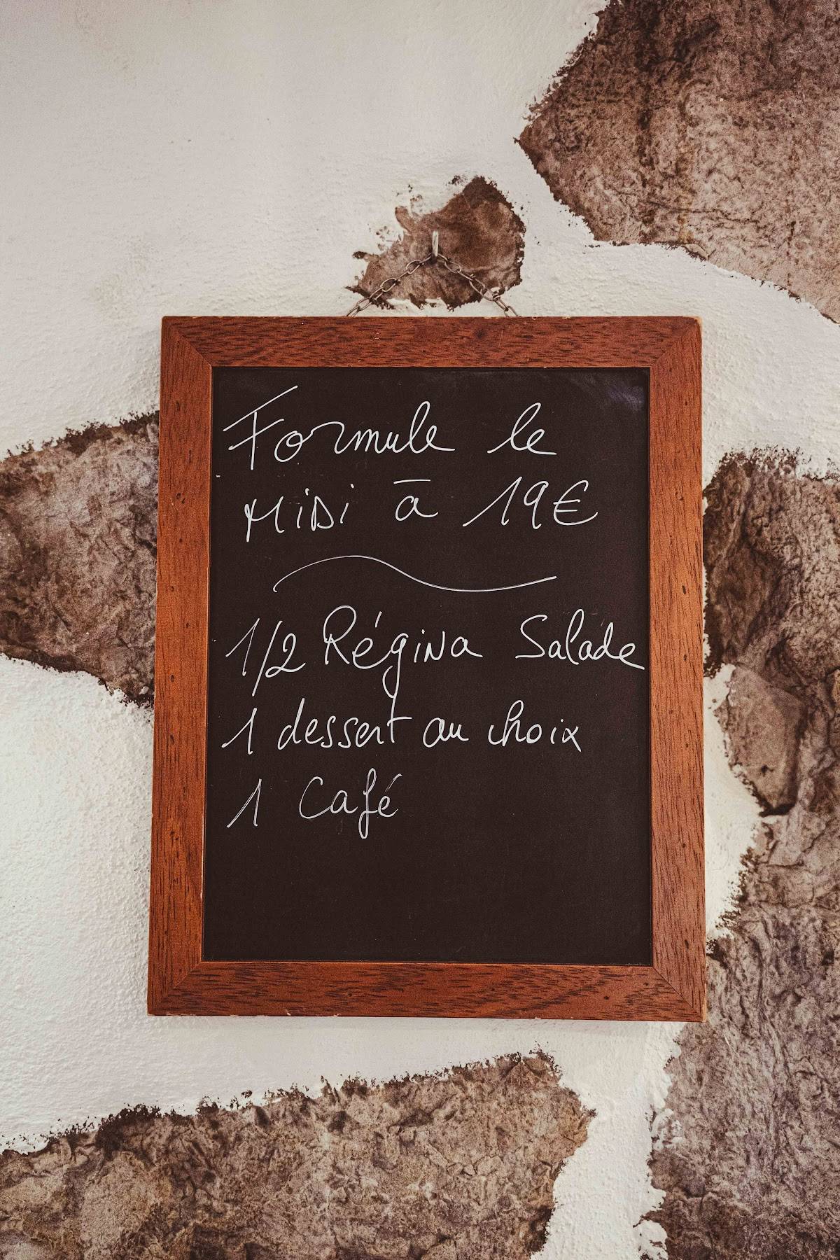 Menu at Giulia restaurant, Annecy