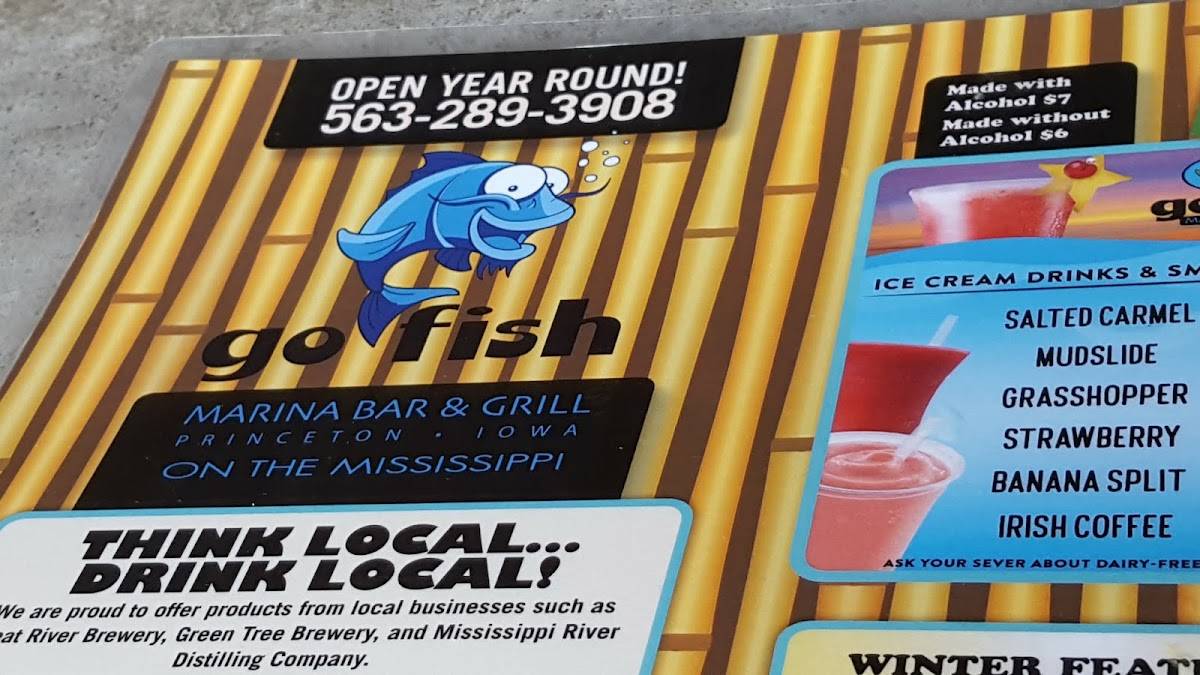 Menu at Go Fish Marina Bar & Grill, Princeton, 411 River Dr