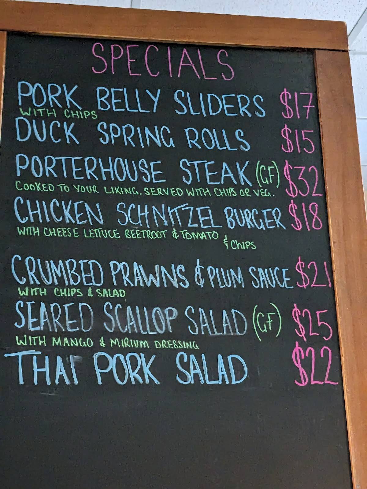 Menu at Gol Gol Hotel restaurant, Gol Gol, Sturt Hwy