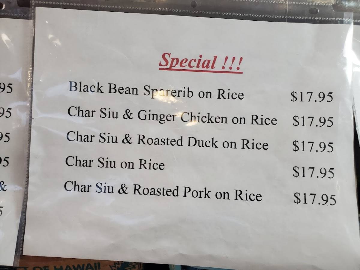 Menu at Golden Duck Restaurant, Honolulu, S King St
