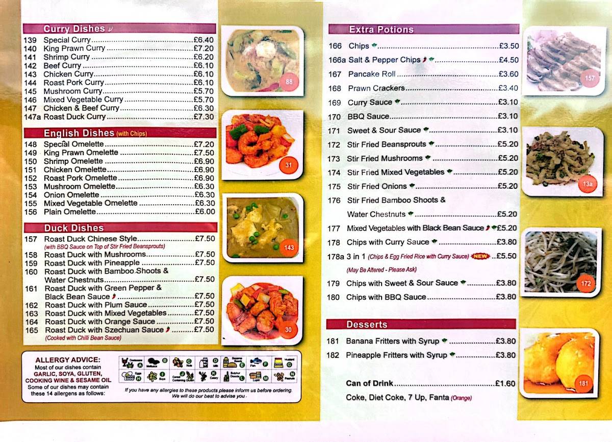 Menu at Golden Kitchen fast food, Weymouth