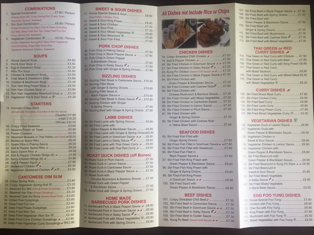 Menu at Golden Kitchen Chinese Restaurant, Salford