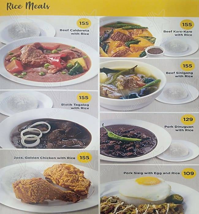 Menu at Goldilocks restaurant, Quezon City, Ground Floor Le Grand Tower ...