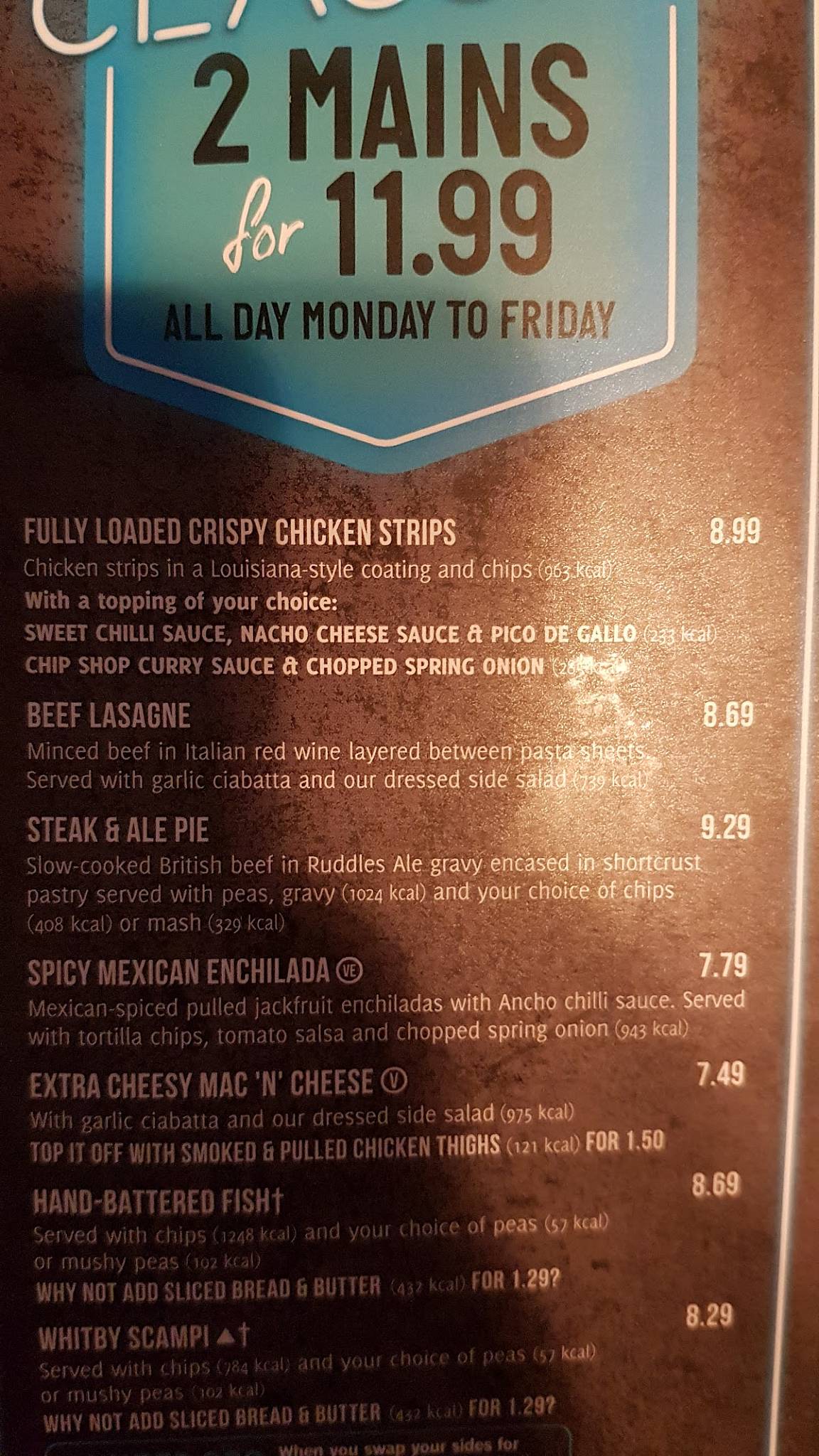 Menu at Gosling Bridge Inn pub & bar, Carlisle