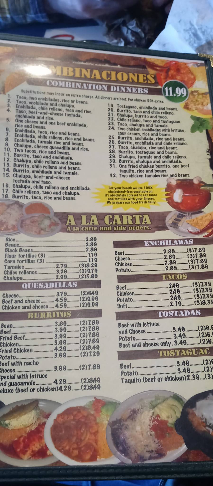 Menu at Grand Azteca - Troy restaurant, Troy