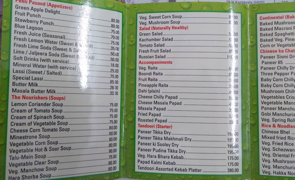 Menu at Green Apple Restaurant, Gandhinagar, 1st Floor