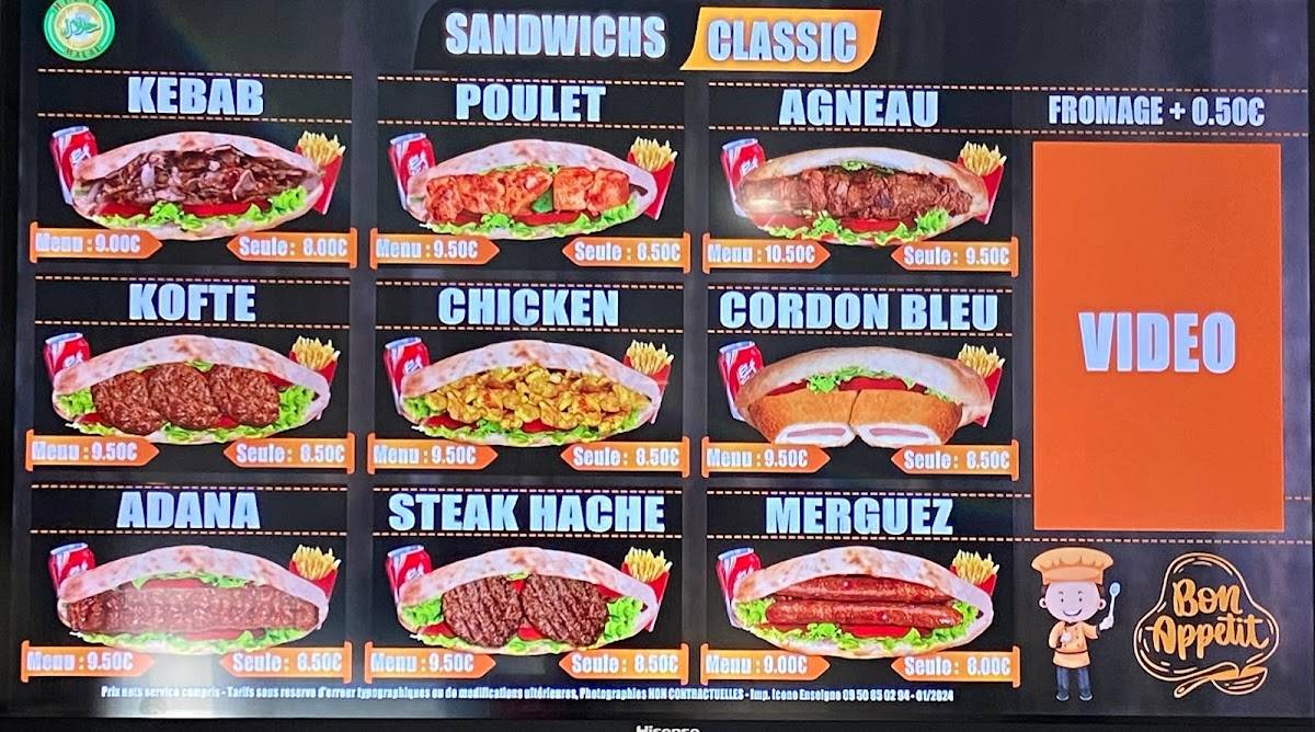 Menu au Grill By Tuncay restaurant, Torcy