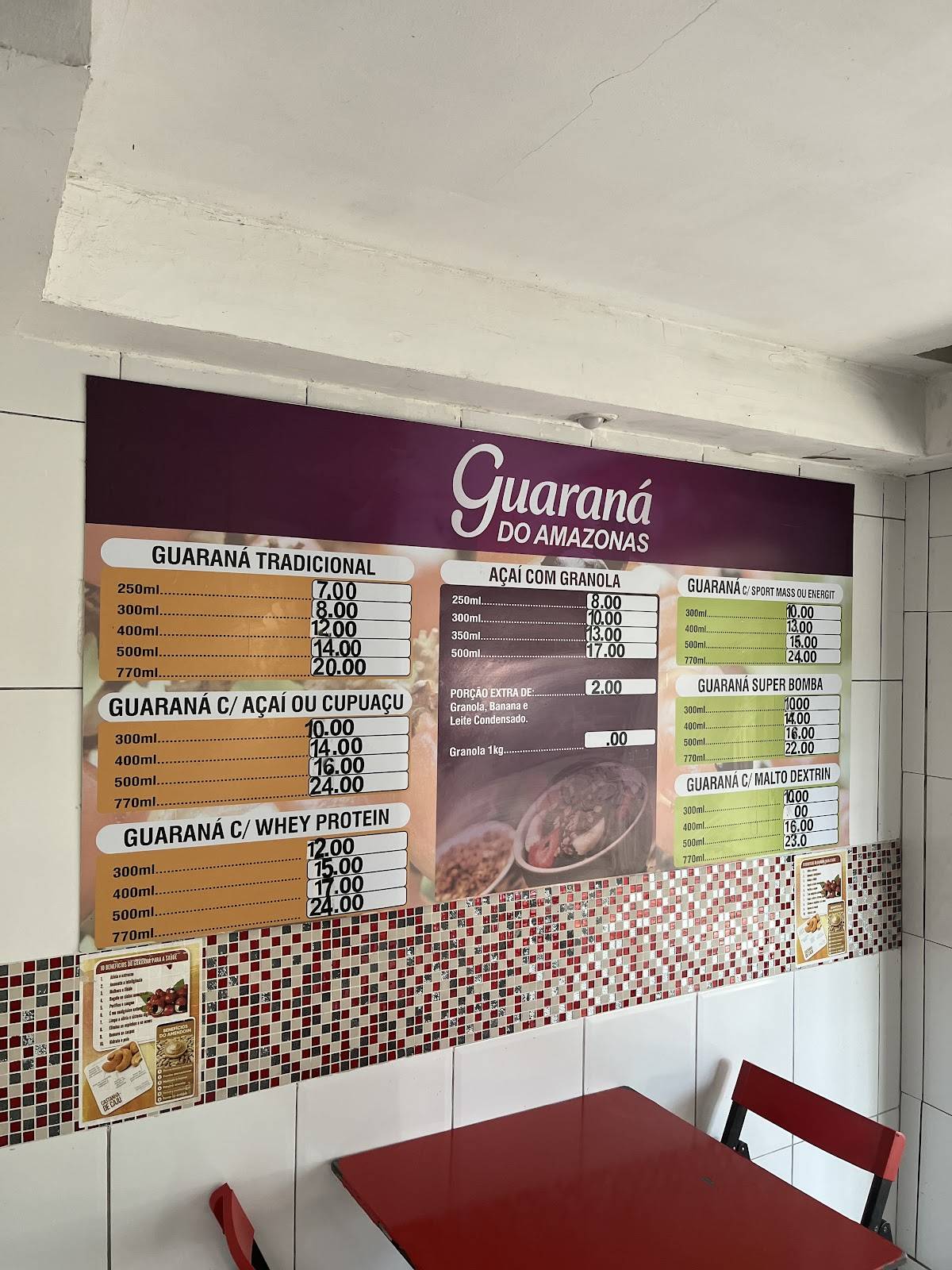 Menu em Guaraná do Amazonas restaurante, Natal, R. Mossoró