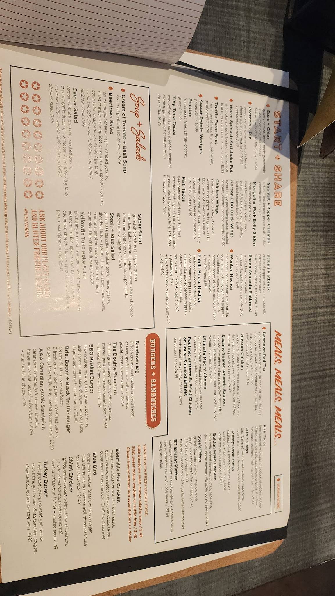 Menu at Beertown Public House Guelph, Guelph